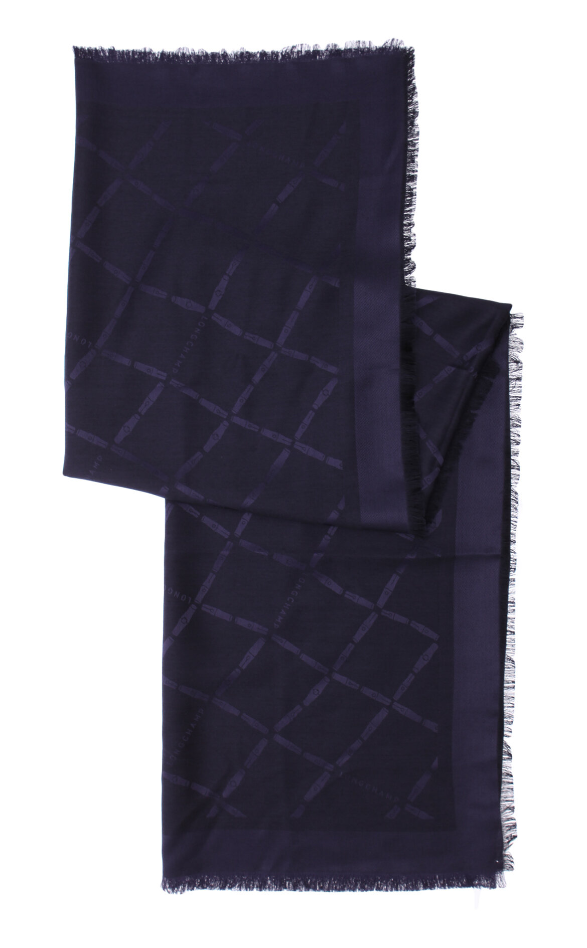 Longchamp-Longchamp Lacivert Şal
