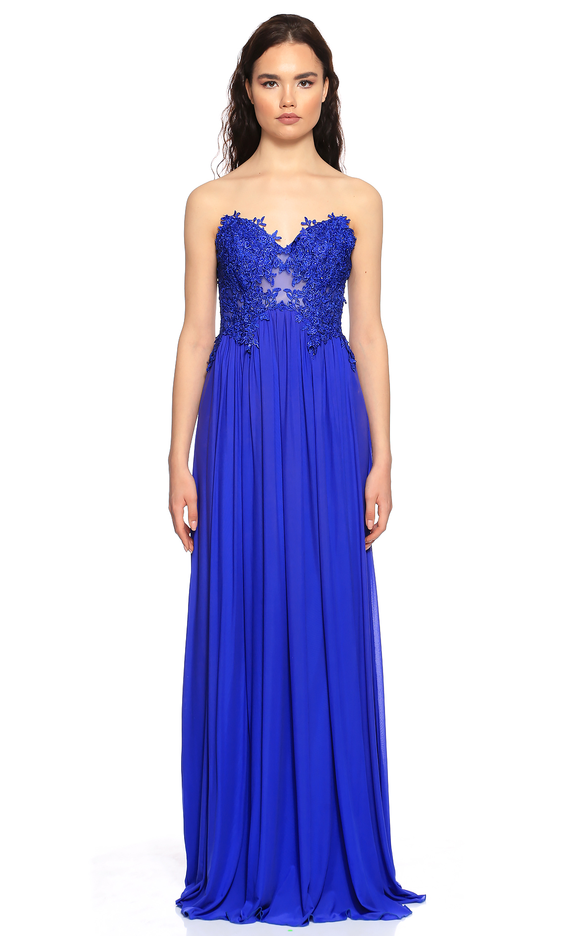 Jvn-Jvn Lacivert Gece Elbisesi