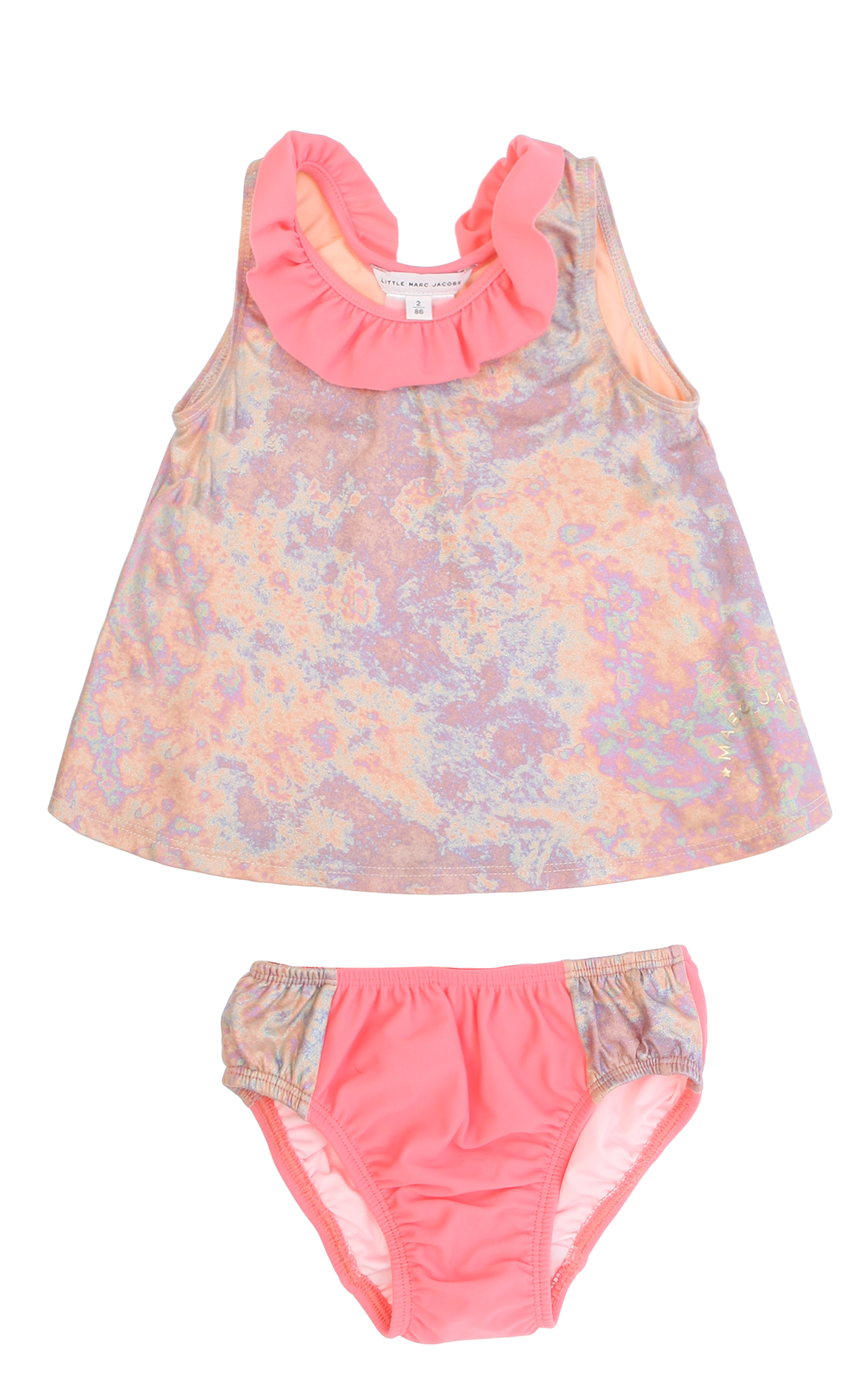 Little Marc Jacobs-Little Marc Jacobs Kız Bebek  Karma Desen Pembe Bikini
