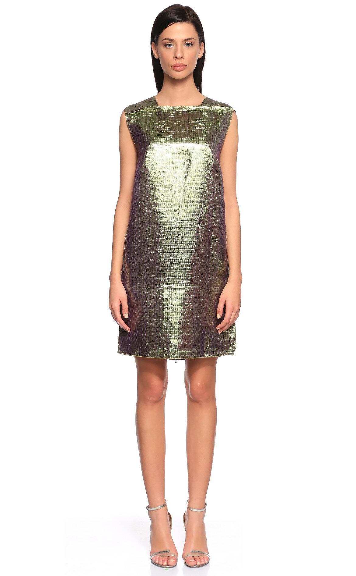 Lanvin-Lanvin Parıltılı Mini Yeşil Elbise