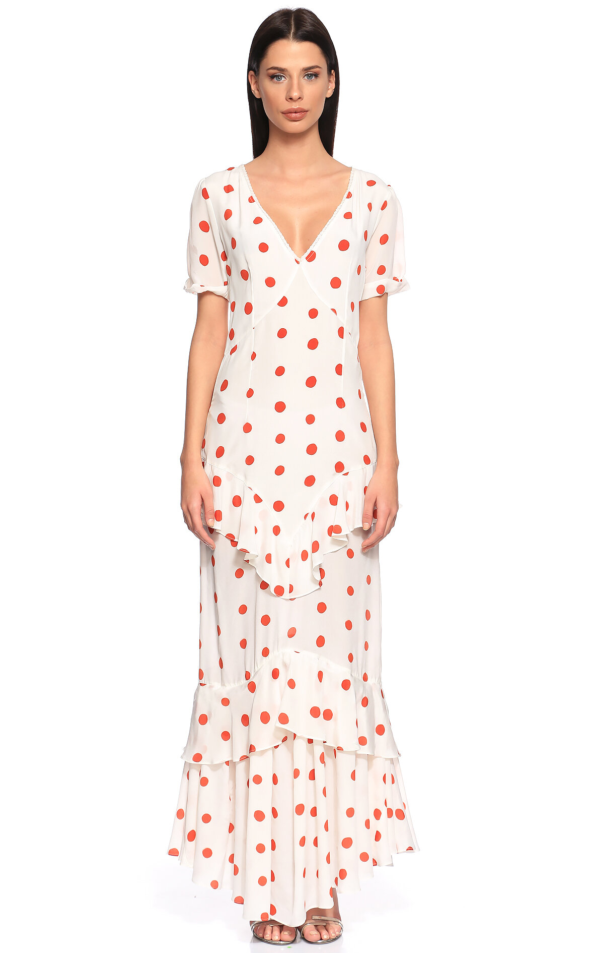 De La Vali-De La Vali Puantiyeli Uzun Elbise