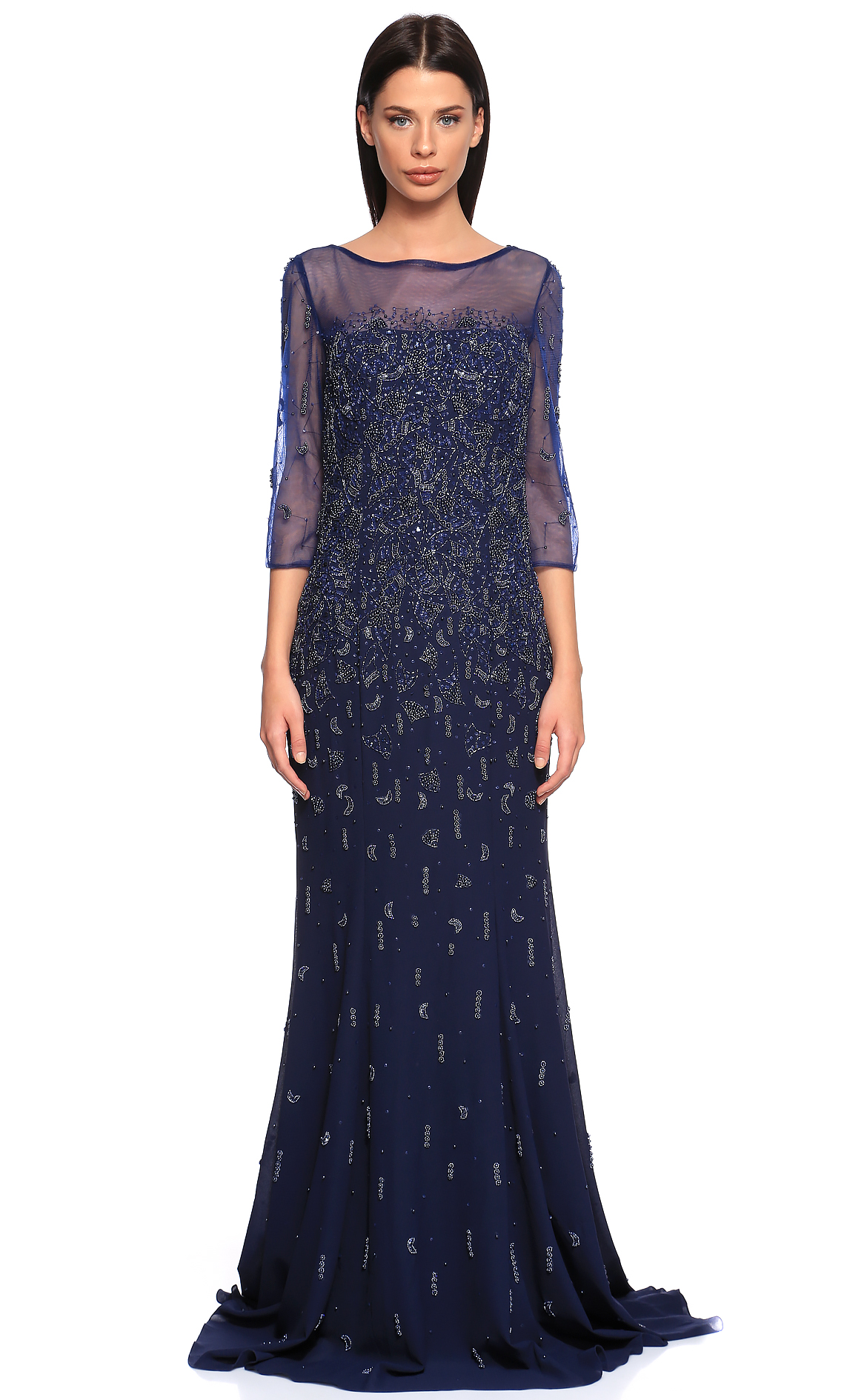 Jovani-Jovani Lacivert Gece Elbisesi