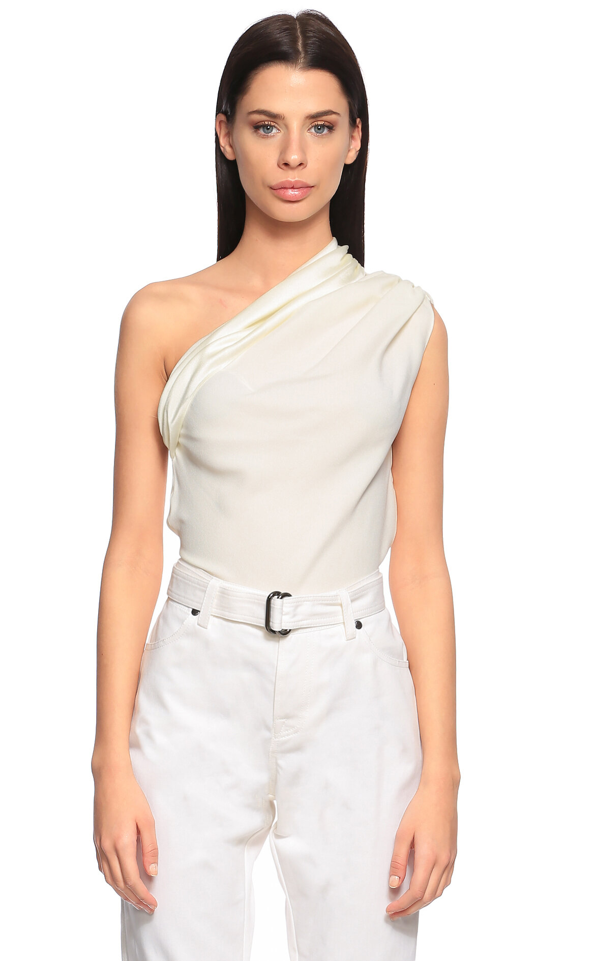 Lanvin-Lanvin Tek Kol Ekru Bluz