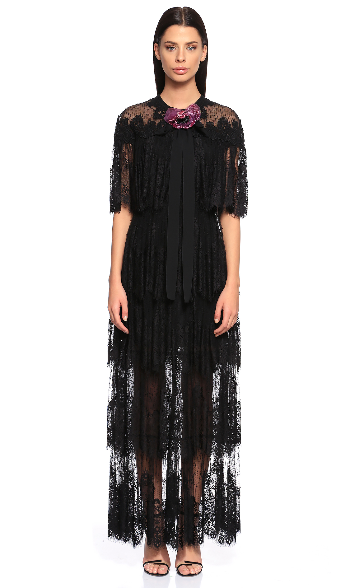 Elie Saab-Elie Saab Siyah Uzun Elbise