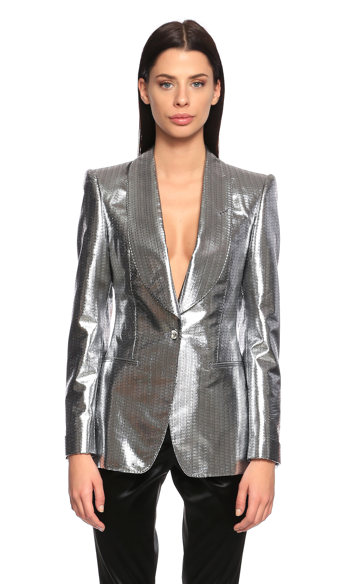 Tom Ford-Tom Ford Gümüş Rengi Ceket