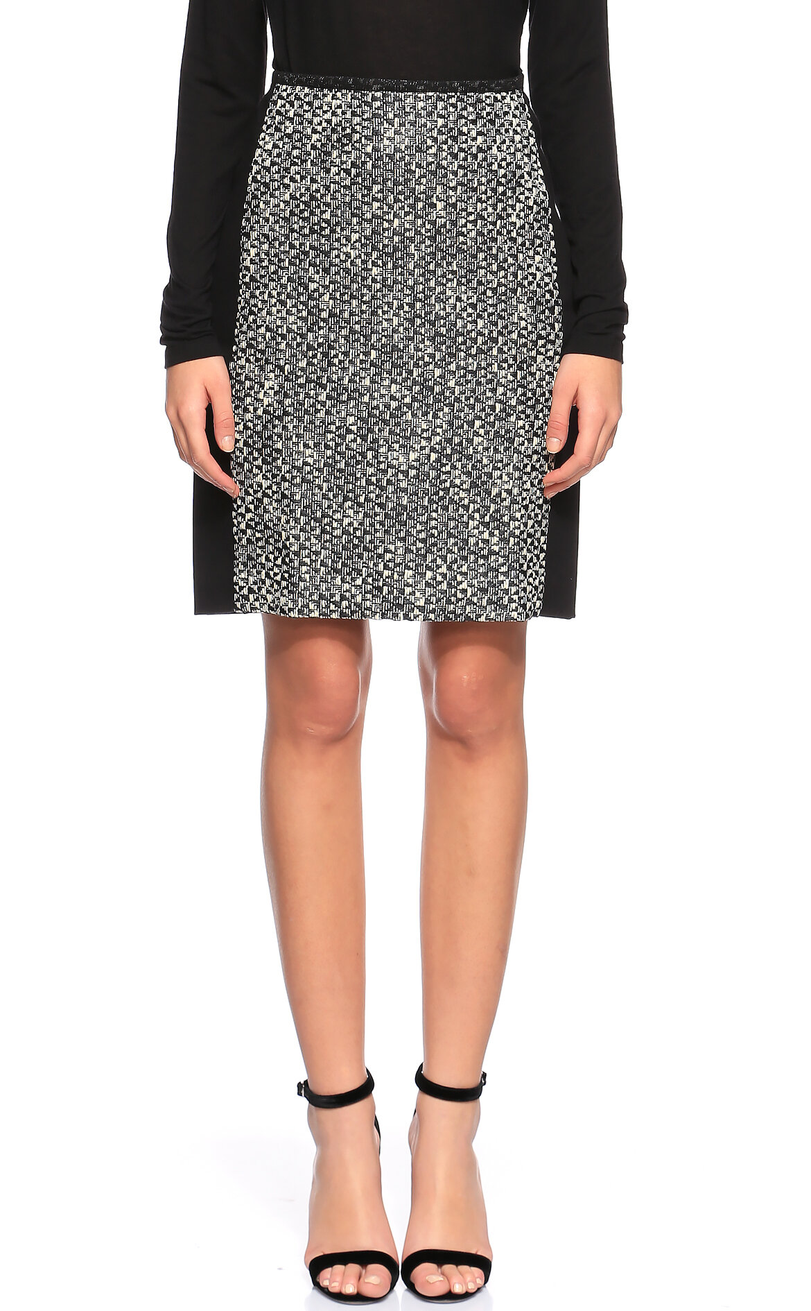 DKNY-DKNY Siyah-Beyaz Etek