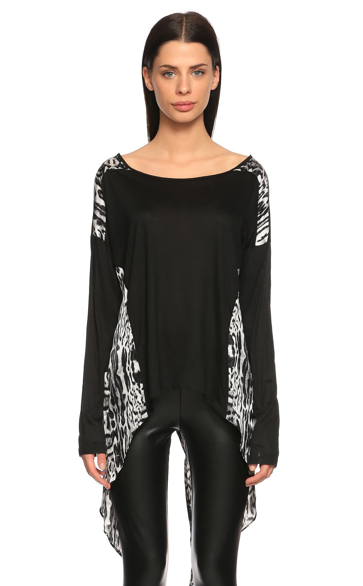 Thomas Wylde-Thomas Wylde Karma Desen Siyahh-Beyaz T-Shirt