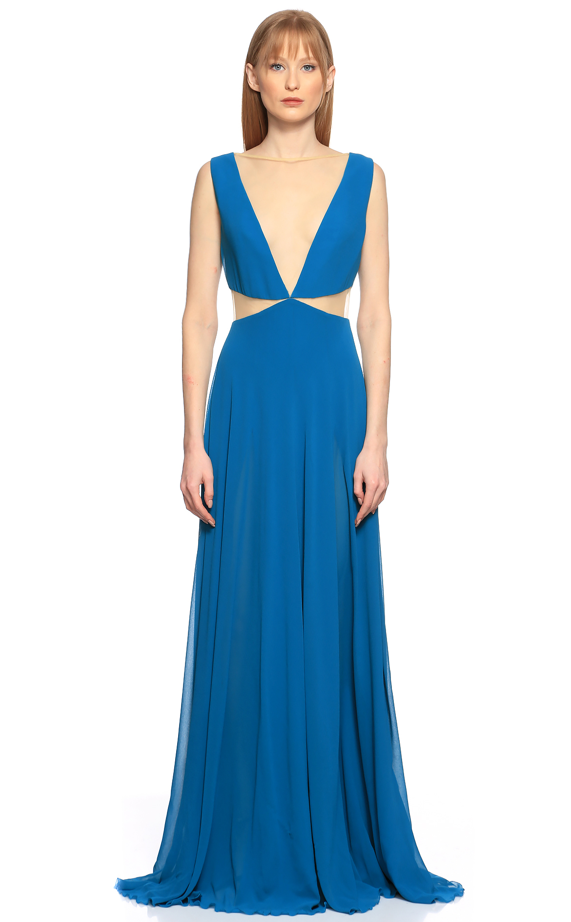 Georges Hobeika-Georges Hobeika Petrol Mavisi Elbise