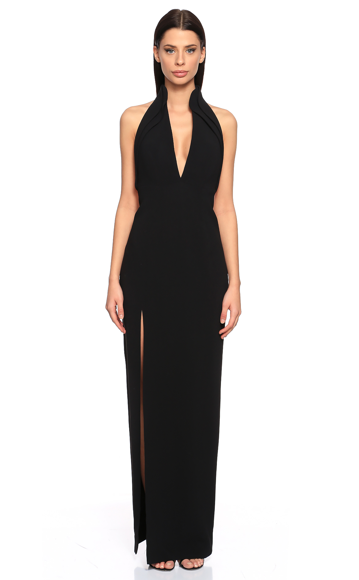 Brandon Maxwell-Brandon Maxwell Siyah Gece Elbisesi