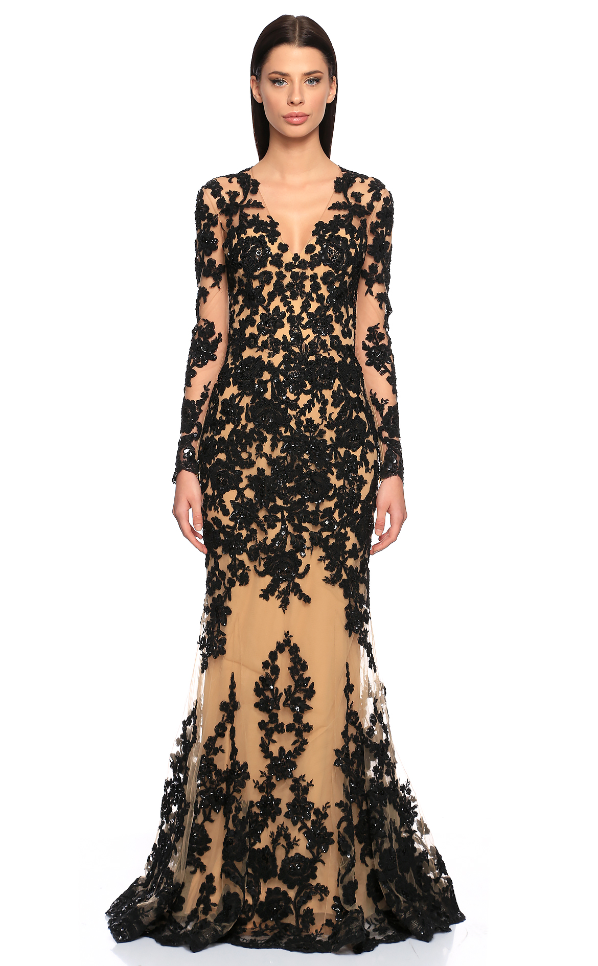 Zuhair Murad-Zuhair Murad Ten Rengi Gece Elbisesi