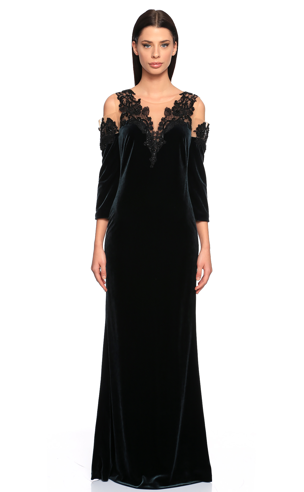 Marchesa Notte-Marchesa Notte Yeşil Gece Elbisesi