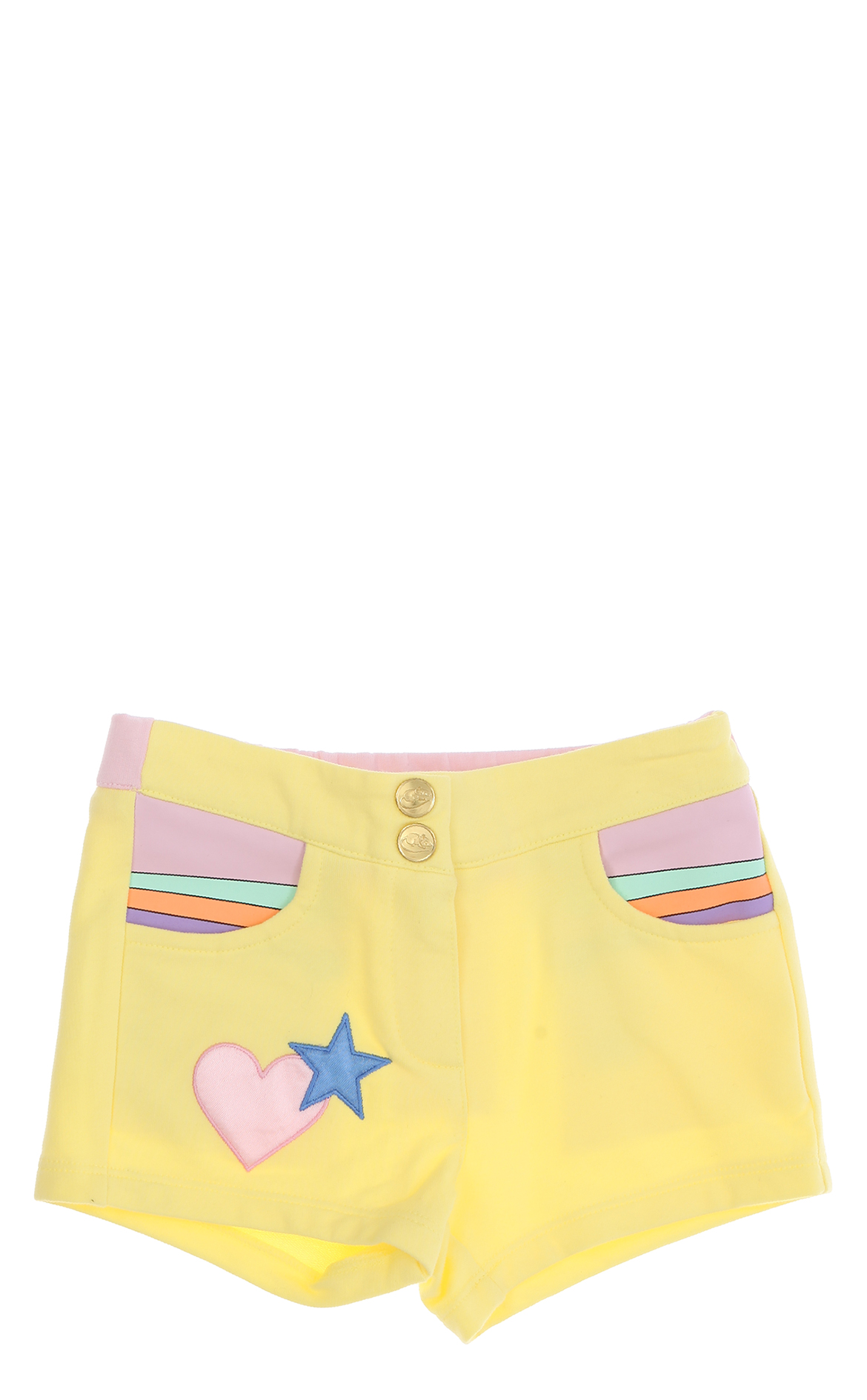 Little Marc Jacobs-Little Marc Jacobs Kalp Desenli Sarı Kız Bebek Şort