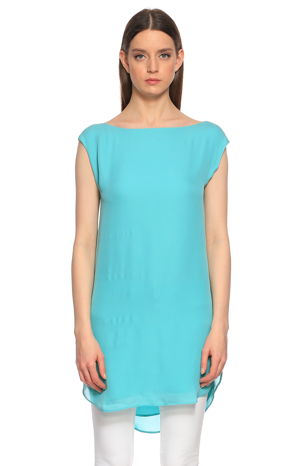 Ralph Lauren Blue Label-Ralph Lauren Blue Label İpek Yeşil Tunik