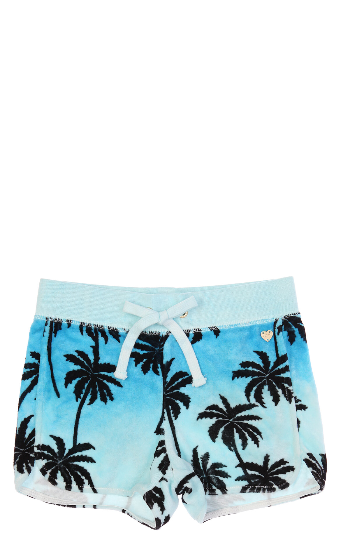 Juicy Couture-Juicy Couture Palmiye Desenli Mavi Kız Çocuk Şort