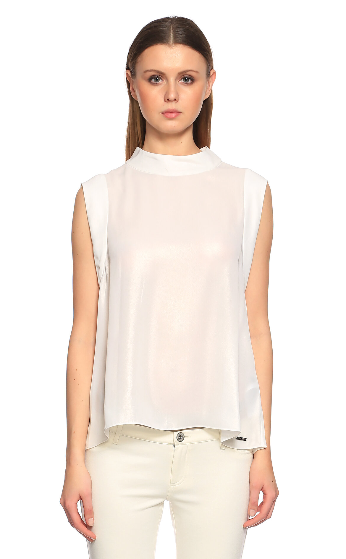 Guess-Guess Dik Yakalı Beyaz Bluz