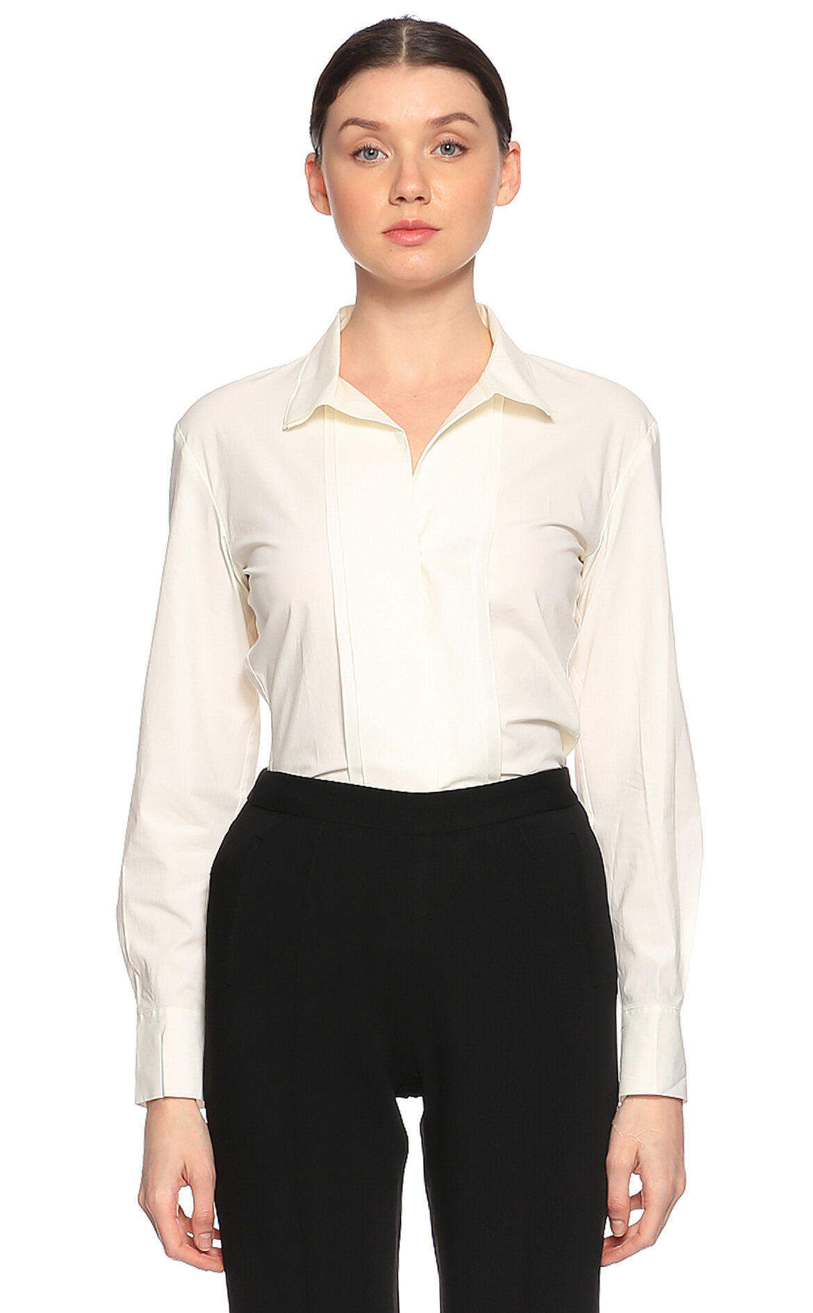 Donna Karan-Donna Karan Ekru Gömlek