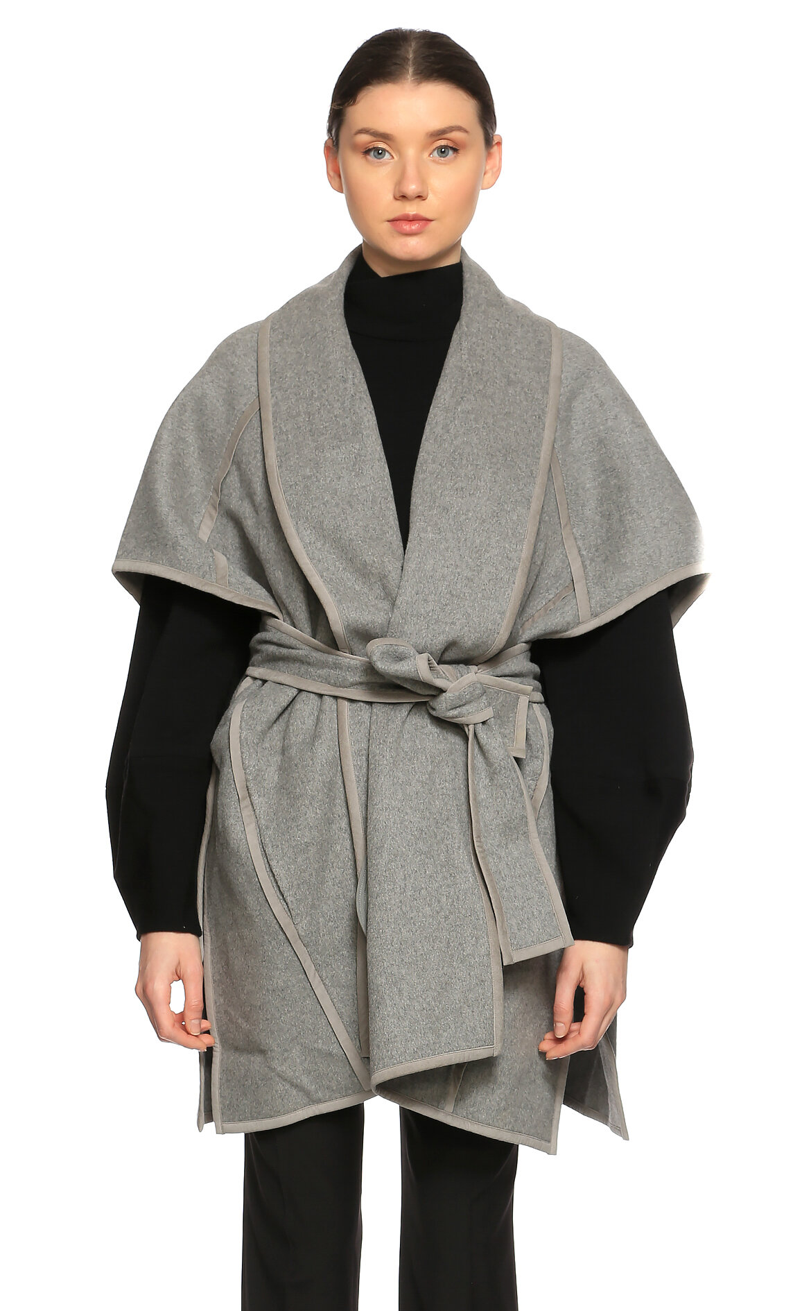 Donna Karan-Donna Karan Gri Pelerin