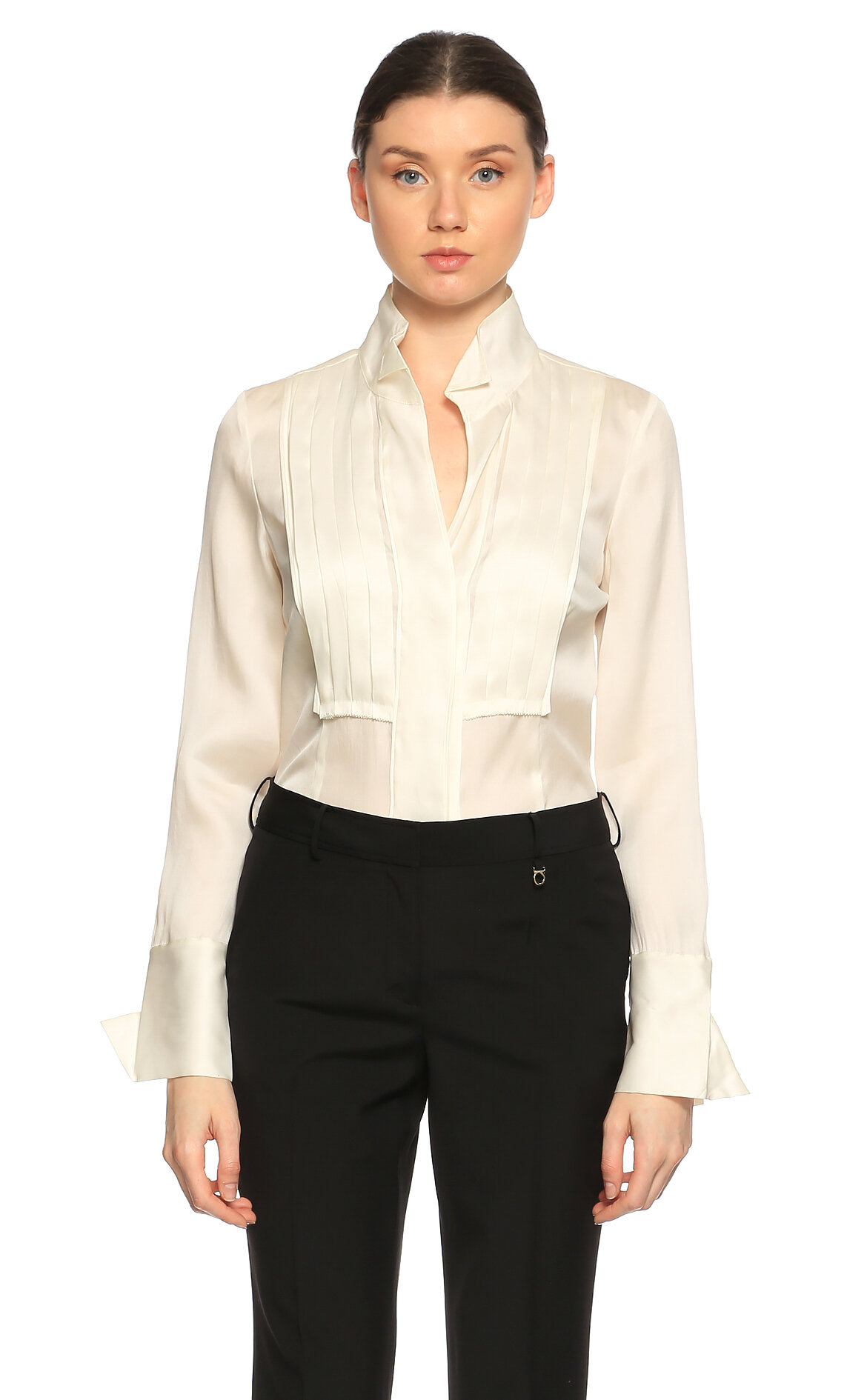 Donna Karan-Donna Karan Ekru Gömlek