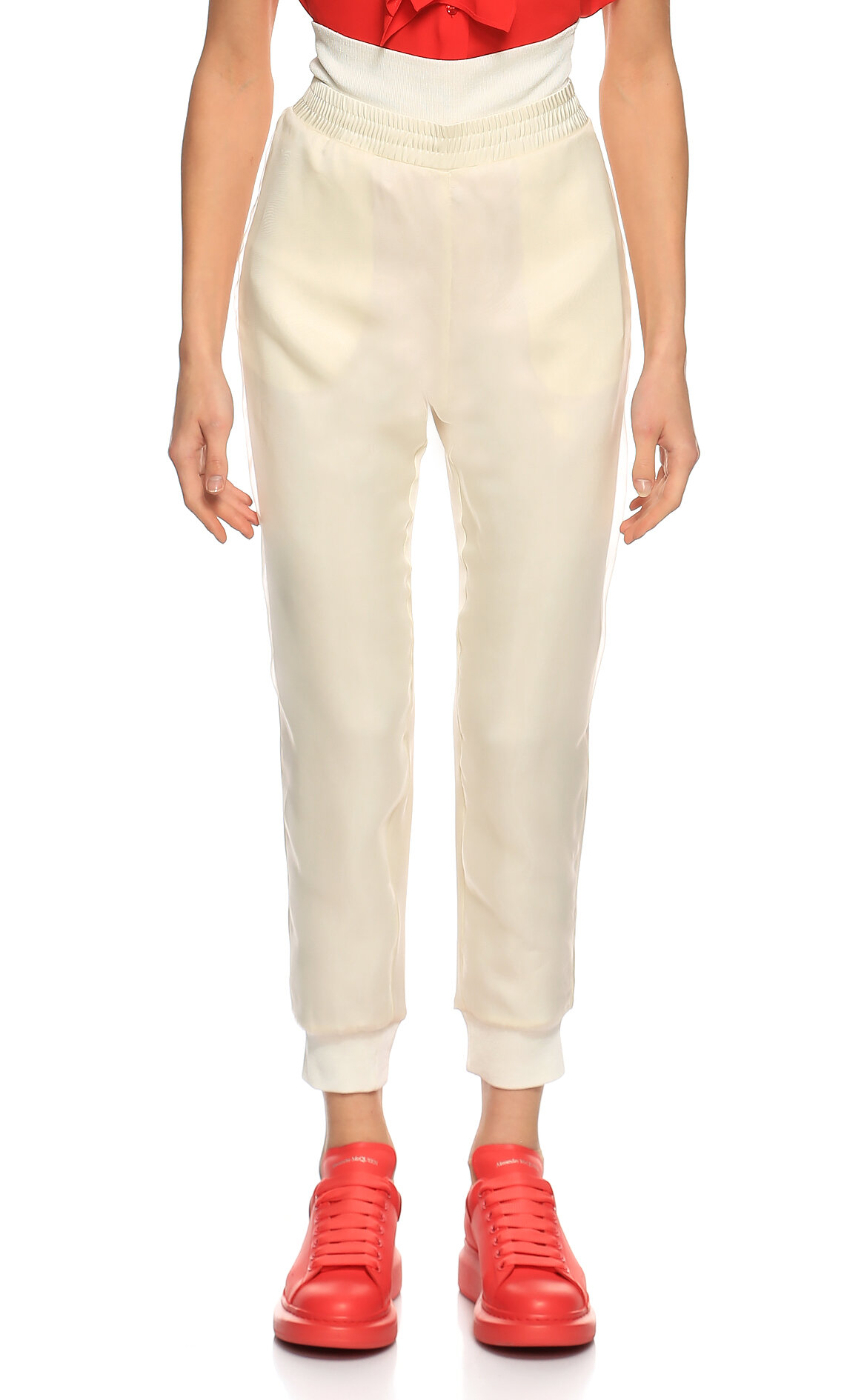 Alexander McQueen-Alexander McQueen Beyaz Pantolon