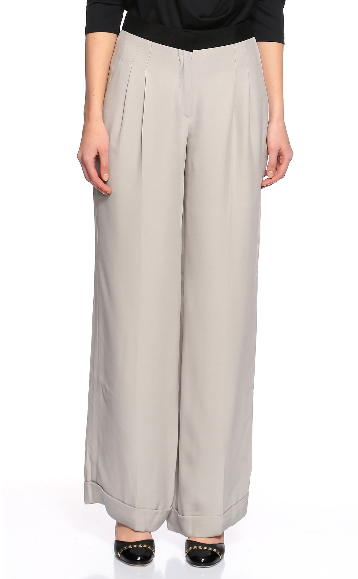 Armani Collezioni-Armani Collezioni Gri Pantolon