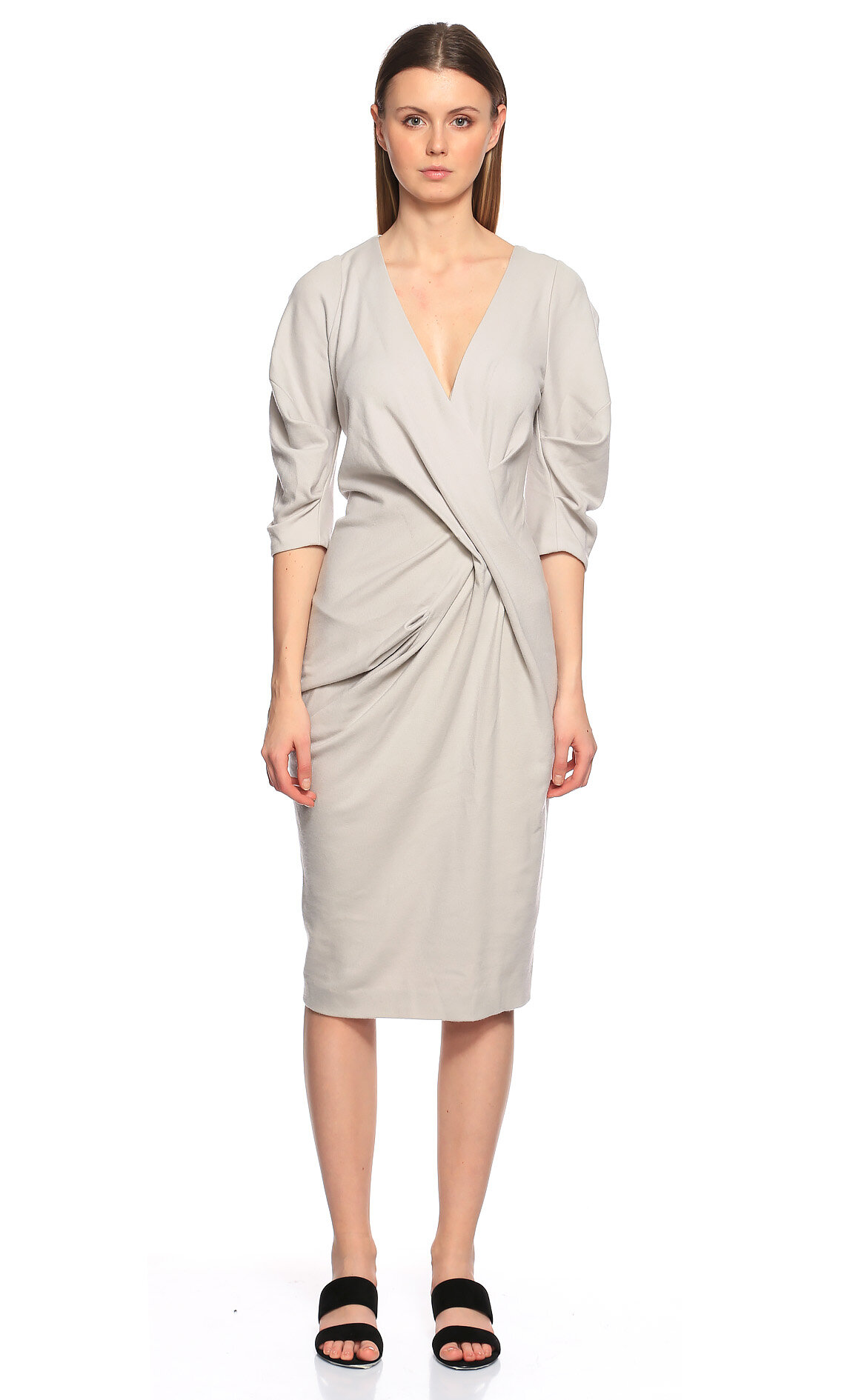 Donna Karan-Donna Karan Gri Elbise