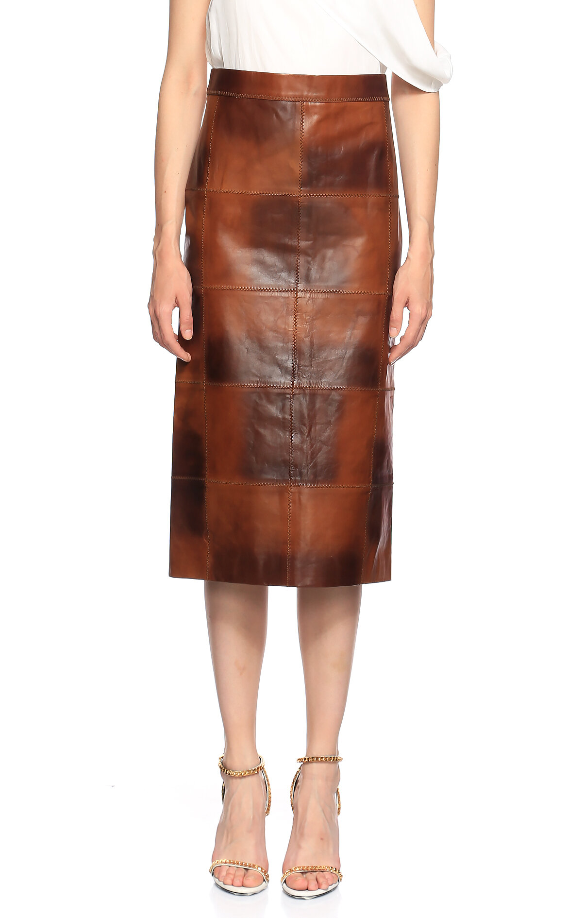 Tom Ford-Tom Ford Kahverengi Deri Etek