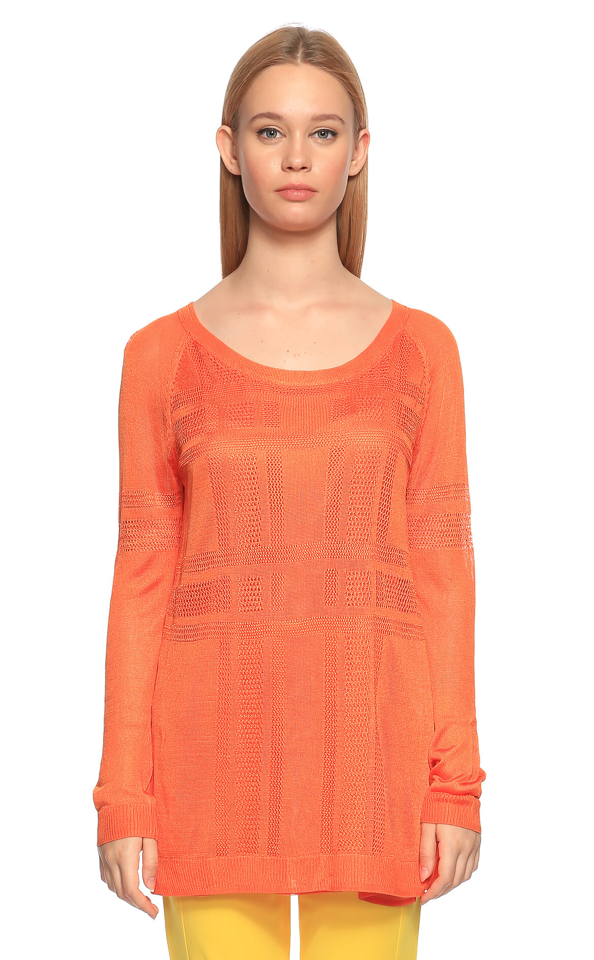 Philosophy Ferretti-Philosophy Ferretti Merserize Turuncu Triko