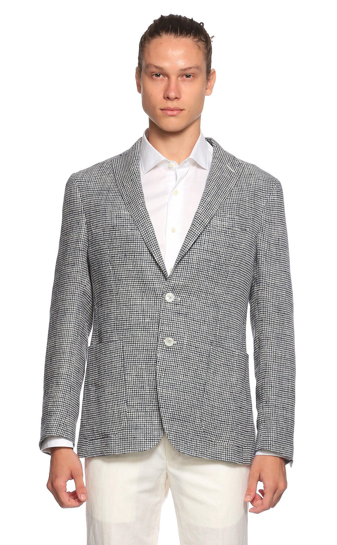 The Gigi Biglioli-The Gigi Biglioli Gri Kareli Ceket