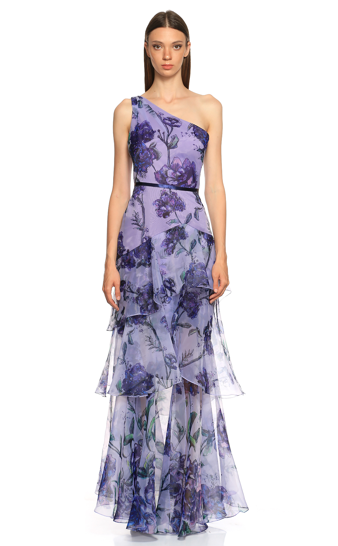 Marchesa Notte-Marchesa Notte Lila Gece Elbisesi