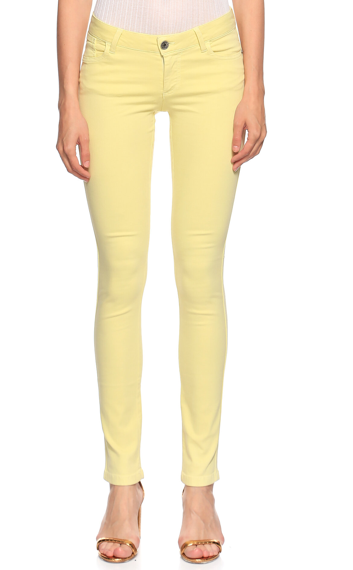 Alice & Olivia-Alice & Olivia Sarı Jean Pantolon