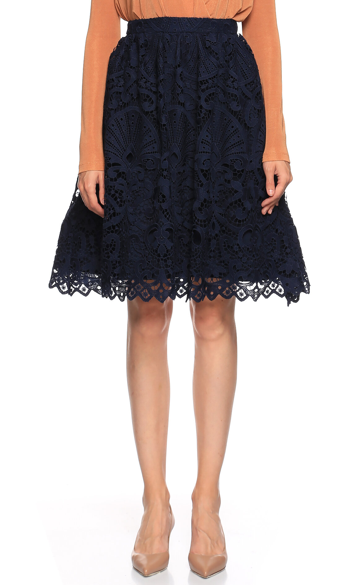Alice & Olivia-Alice & Olivia Lacivert Etek