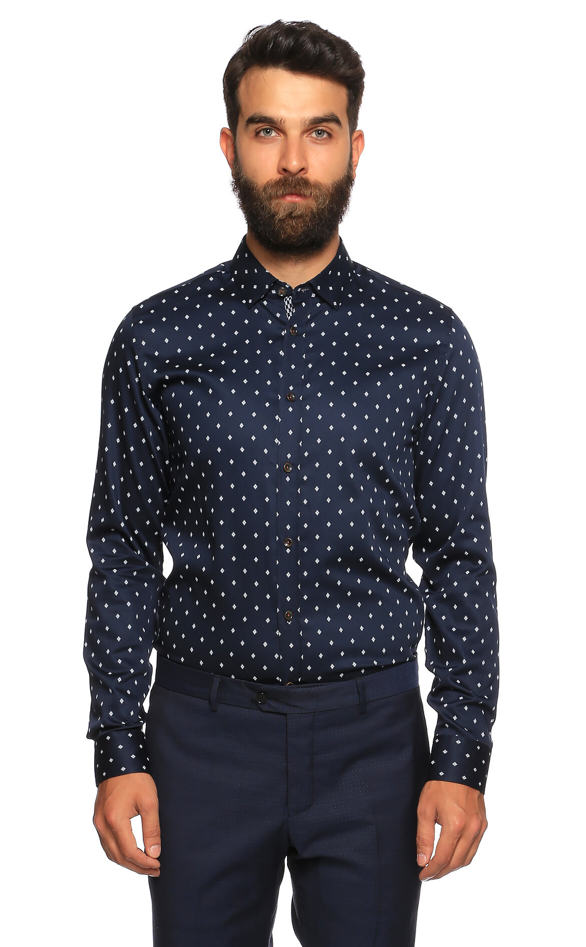 Ted Baker-Ted Baker Lacivert Gömlek