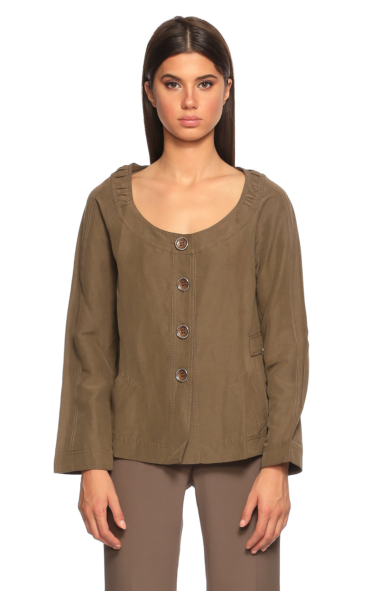 Armani Collezioni-Armani Collezioni Kahverengi Ceket