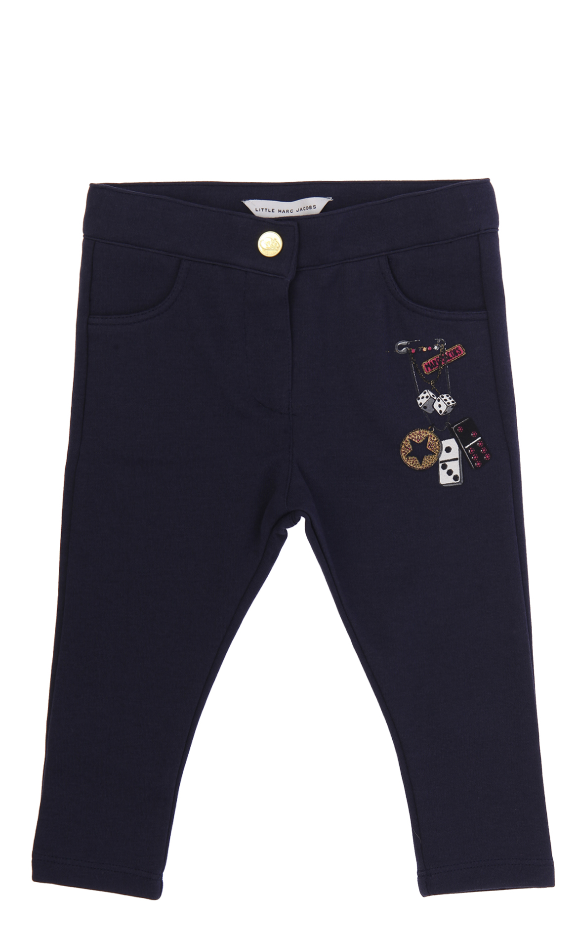 Little Marc Jacobs-Little Marc Jacobs Kız Bebek Baskı Desen Lacivert Tayt