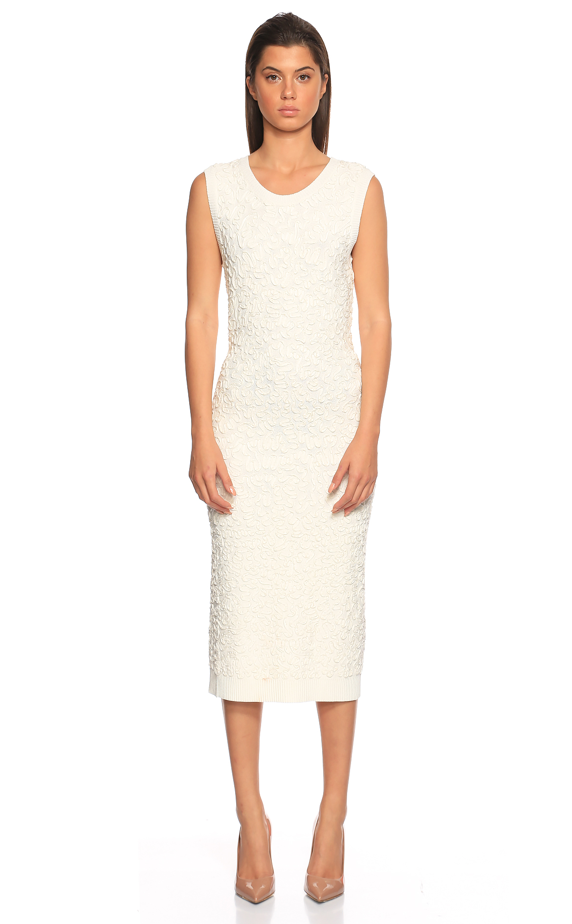 Michael Kors Collection-Michael Kors Collection Beyaz Elbise