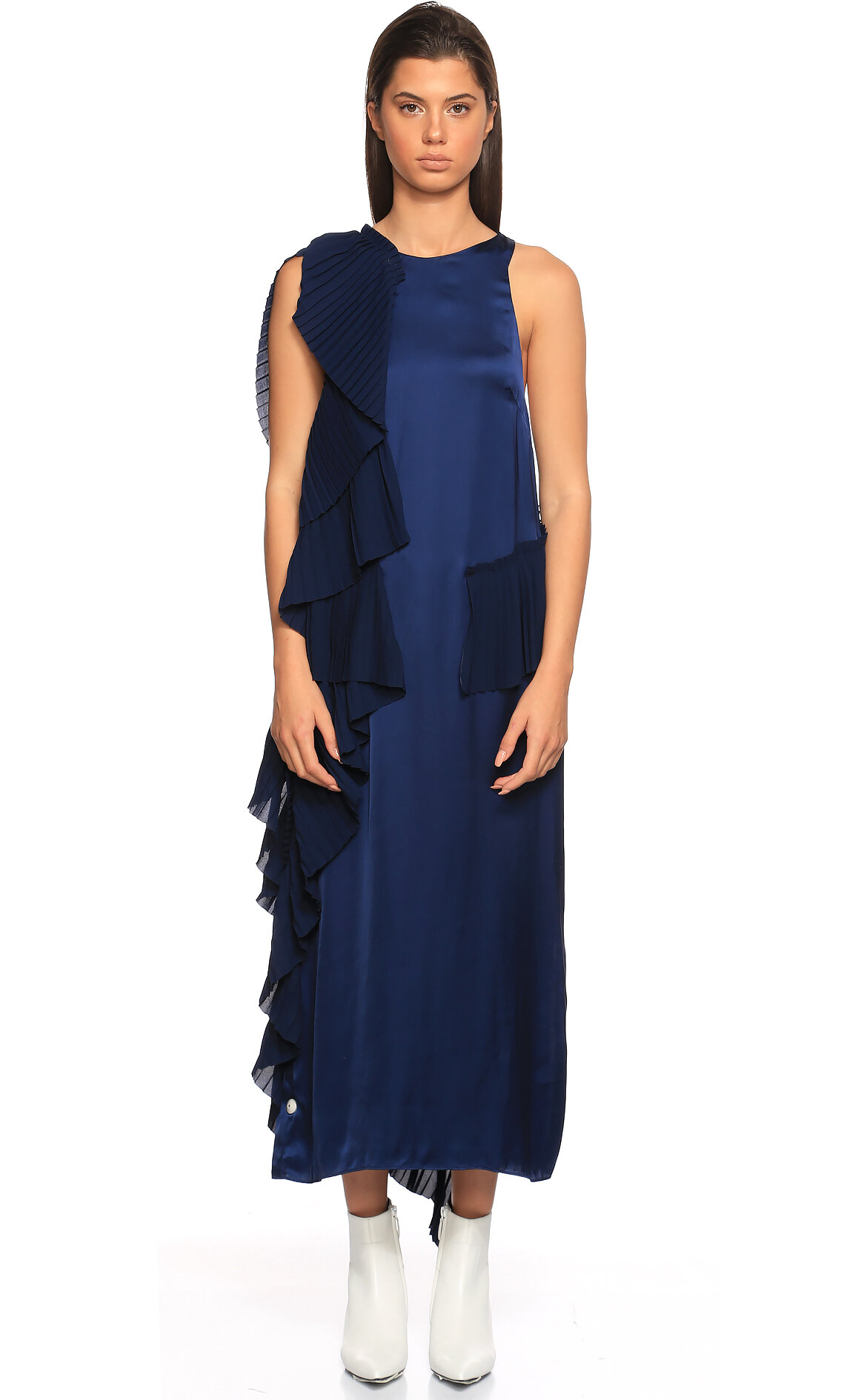 Kenzo-Kenzo Midi Lacivert Elbise