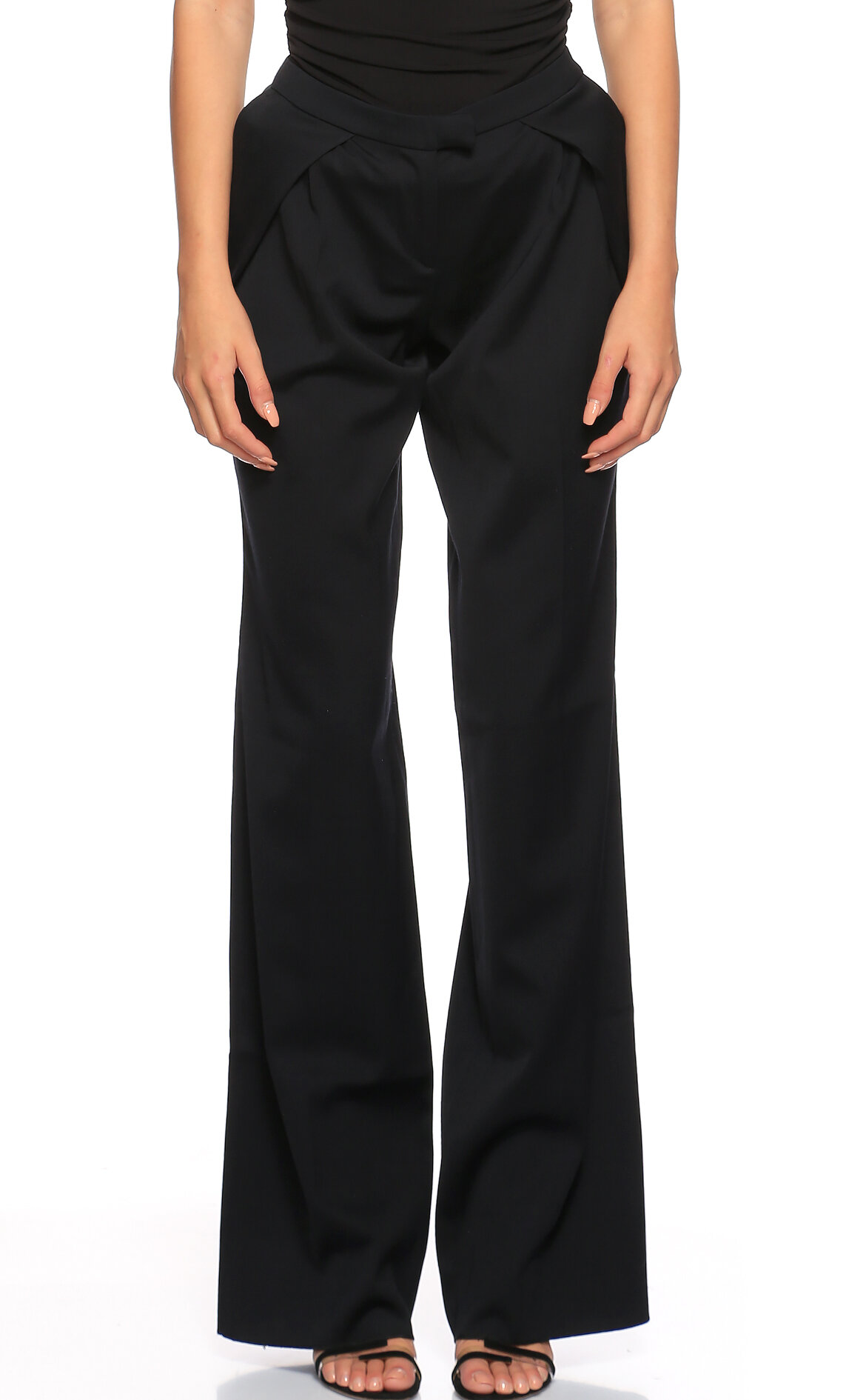 GF Ferre-GF Ferre Geniş Kesim Siyah Pantolon