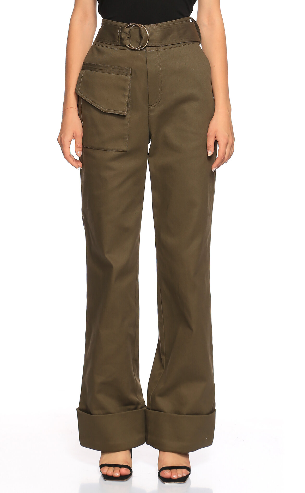 Self Portrait-Self Portrait Haki Pantolon