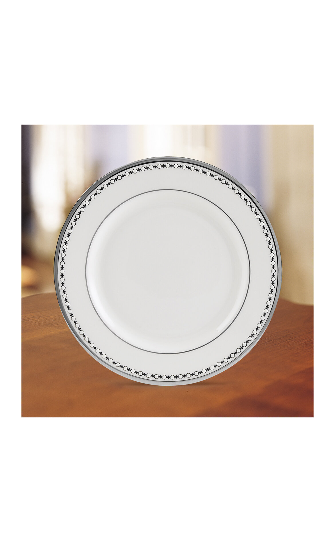 Lenox-Lenox Pearl Platinum Düz Tabak 15 cm