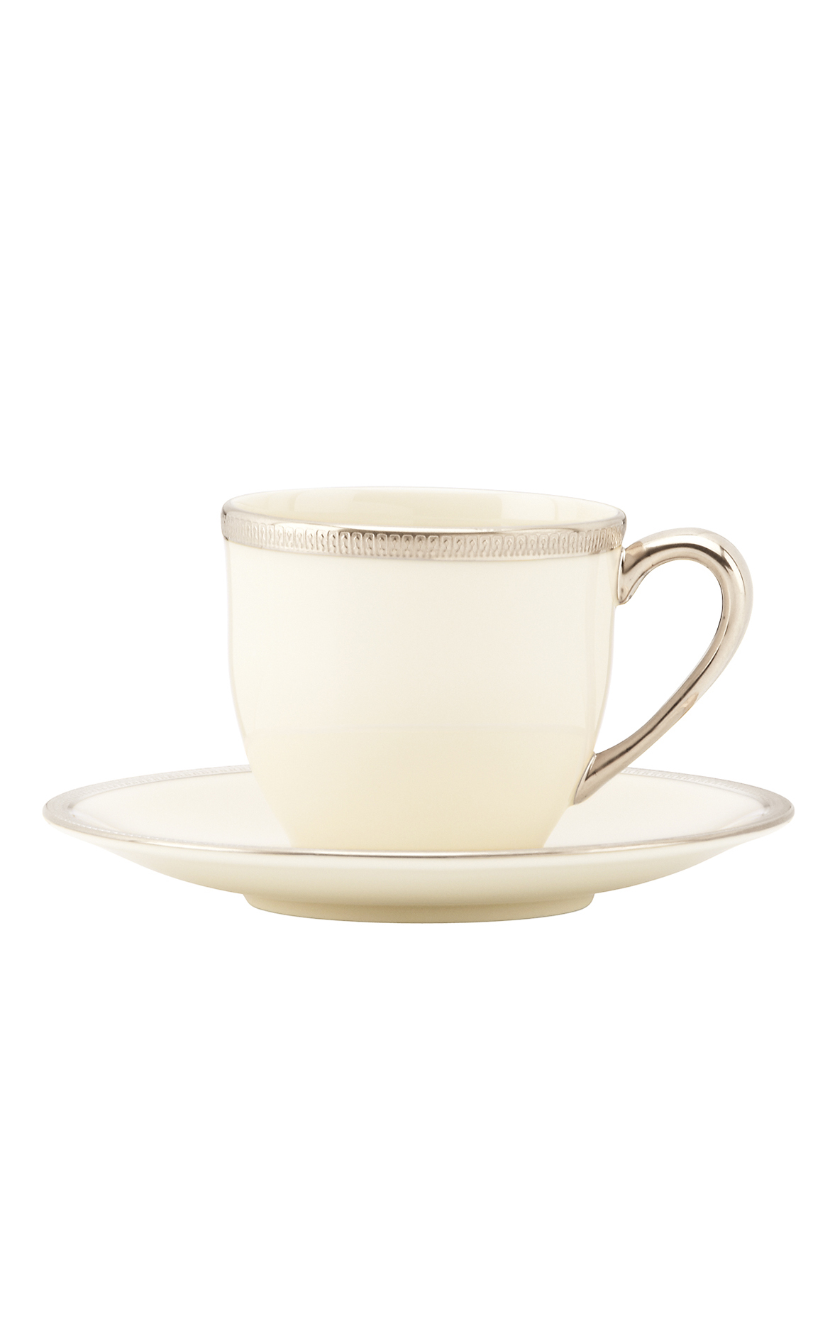 Lenox-Lenox Tuxedo Platinum Türk Kahvesi Fincan ve Tabağı