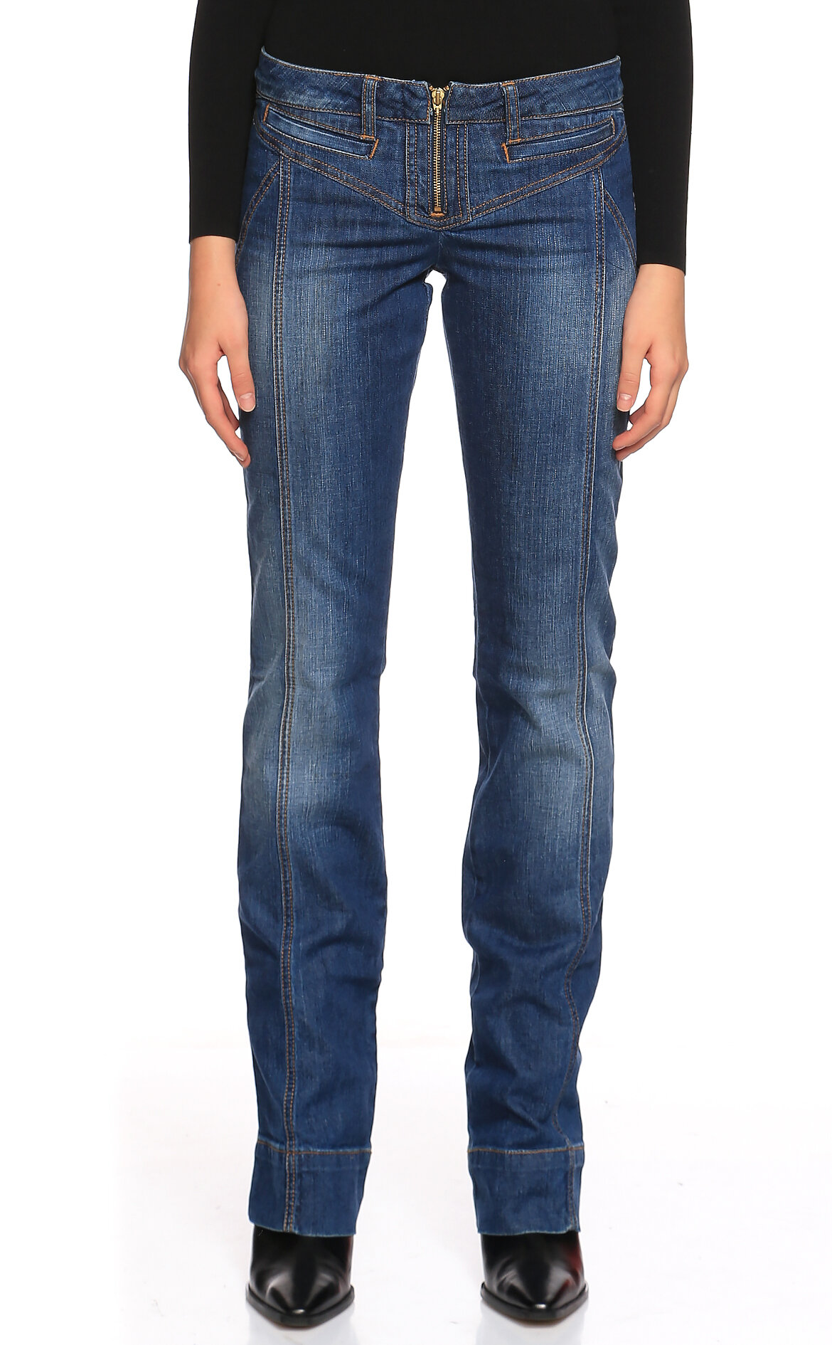 Just Cavalli-Just Cavalli Lacivert Jean Pantolon