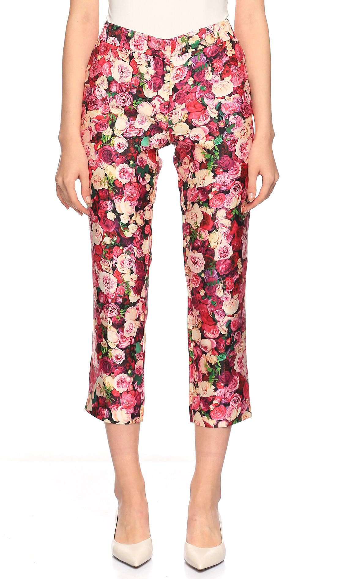 Kate Spade-Kate Spade Gül Desenli Çok Renkli Pantolon