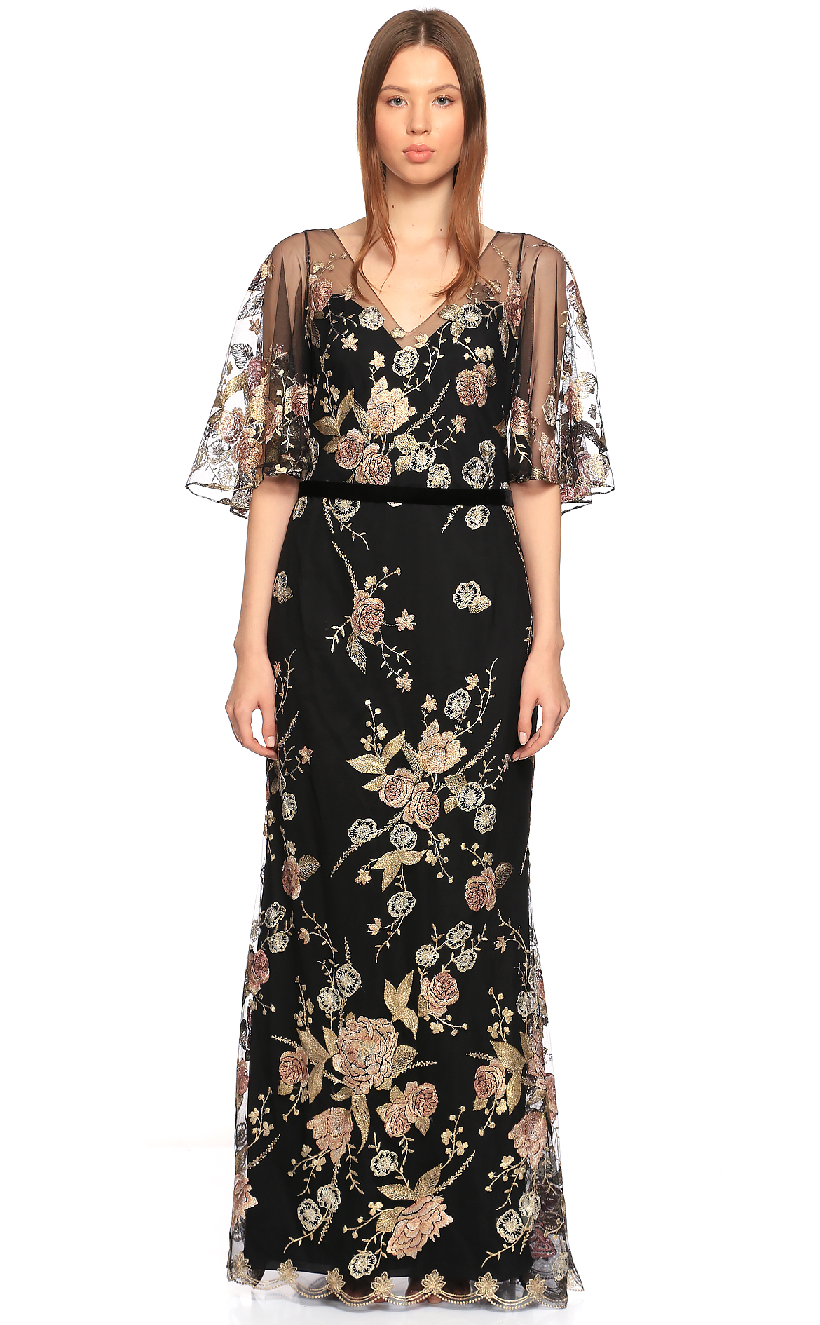 Marchesa Notte-Marchesa Notte Siyah Gece Elbisesi