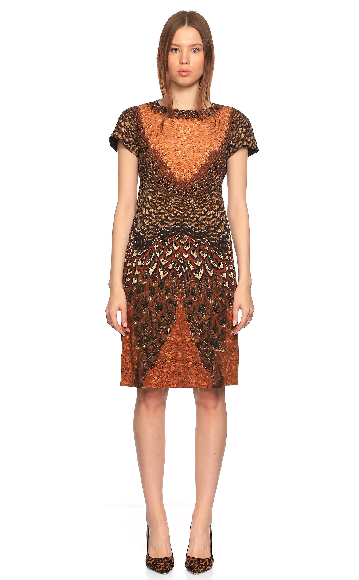 Alberta Ferretti -Alberta Ferretti  Kahverengi Elbise