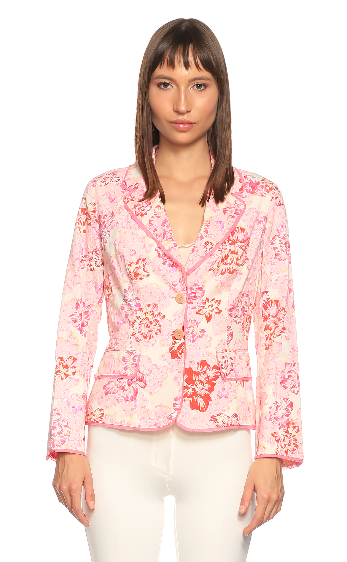 Gerard Darel-Gerard Darel Çiçek Desenli Pembe Ceket