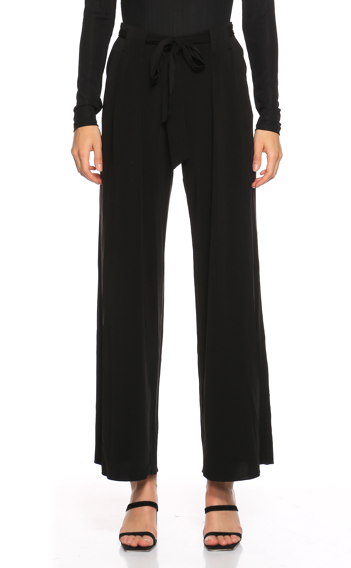 Thomas Wylde-Thomas Wylde Geniş Kesim Siyah Pantolon