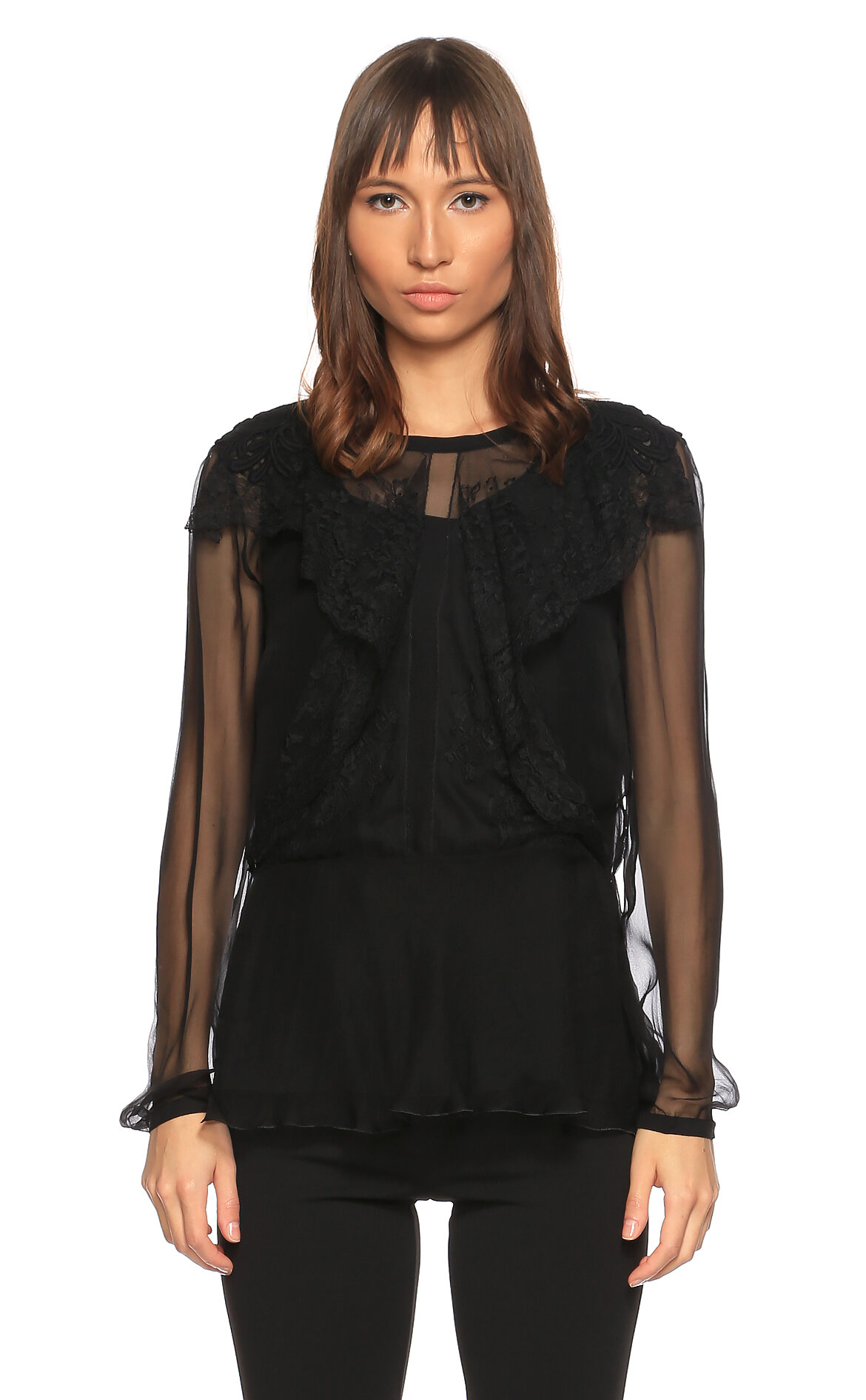 Alberta Ferretti -Alberta Ferretti  Siyah Bluz