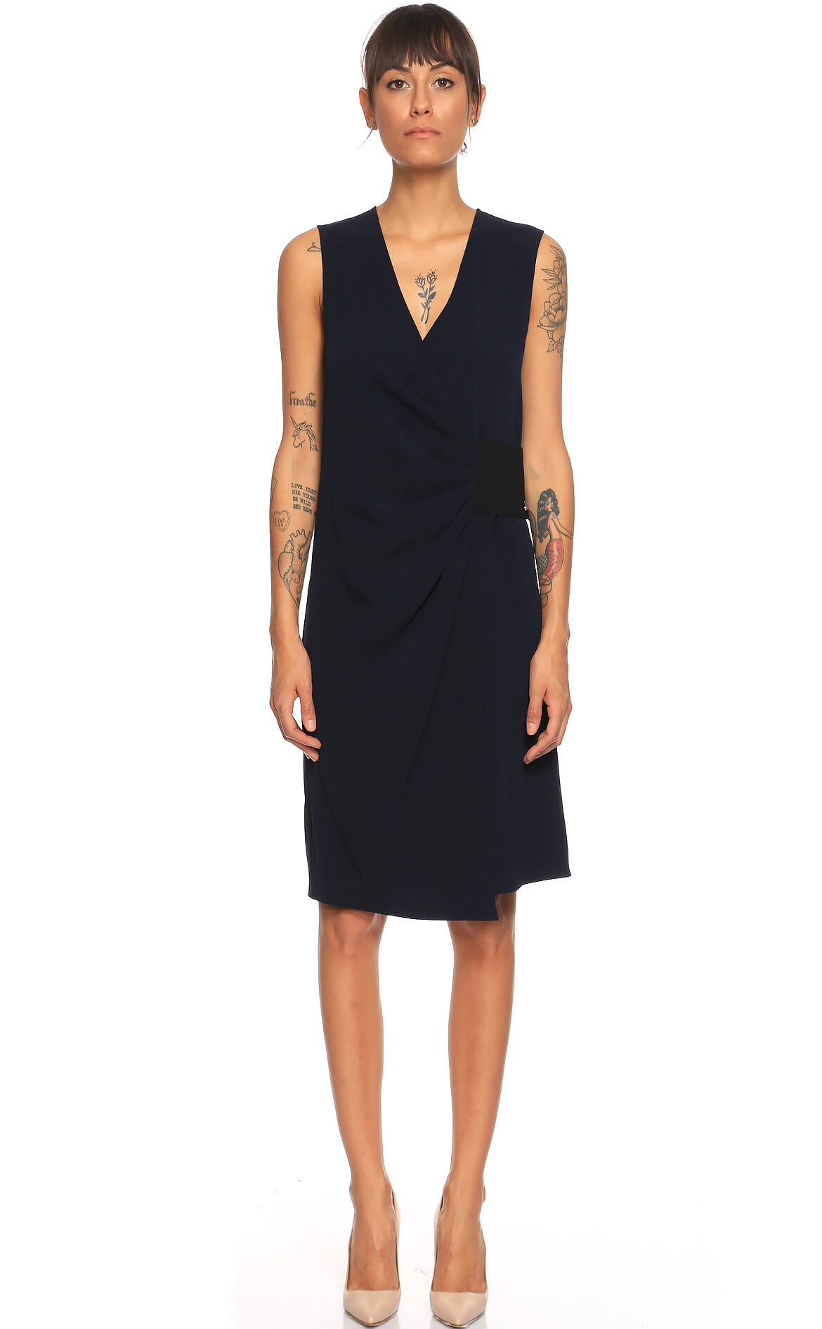 10 Crosby Derek Lam-10 Crosby Derek Lam Lacivert Elbise