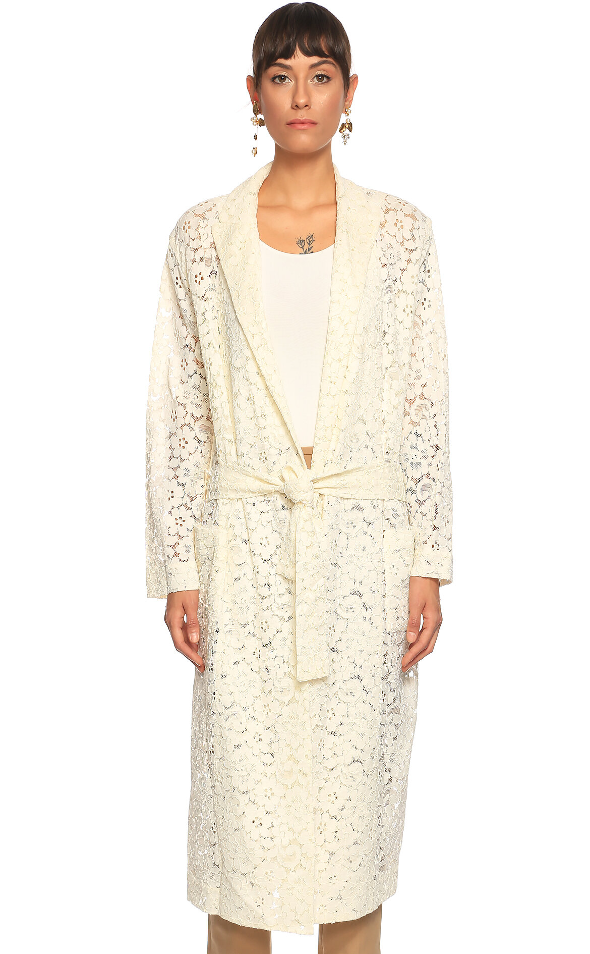 Alessandra Rich-Alessandra Rich Beyaz Ceket
