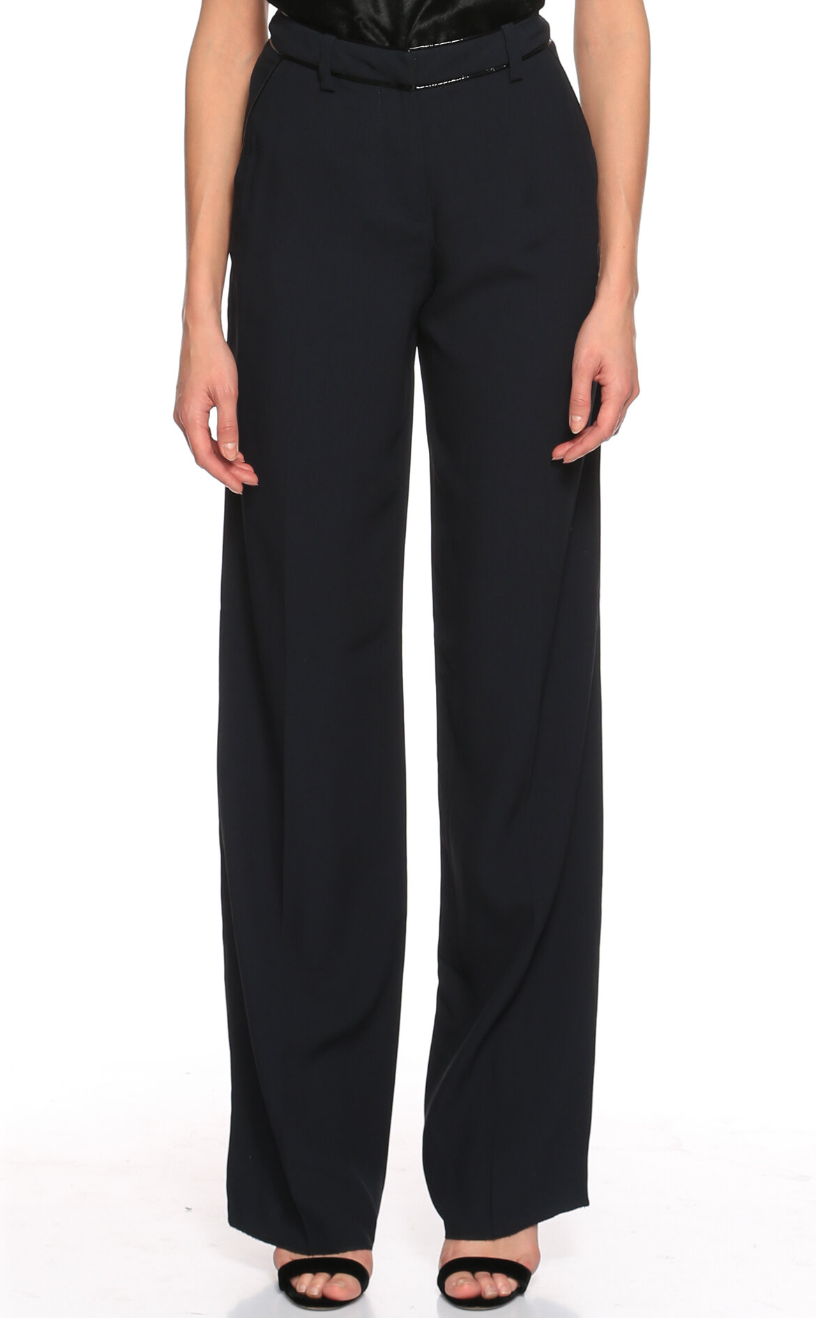 Ferre-Ferre Yüksek Belli Geniş Kesim Lacivert Pantolon